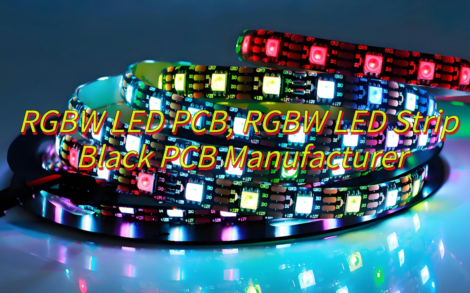 RGBW LED PCB, RGBW LED Strip Black PCB Manufacturer
